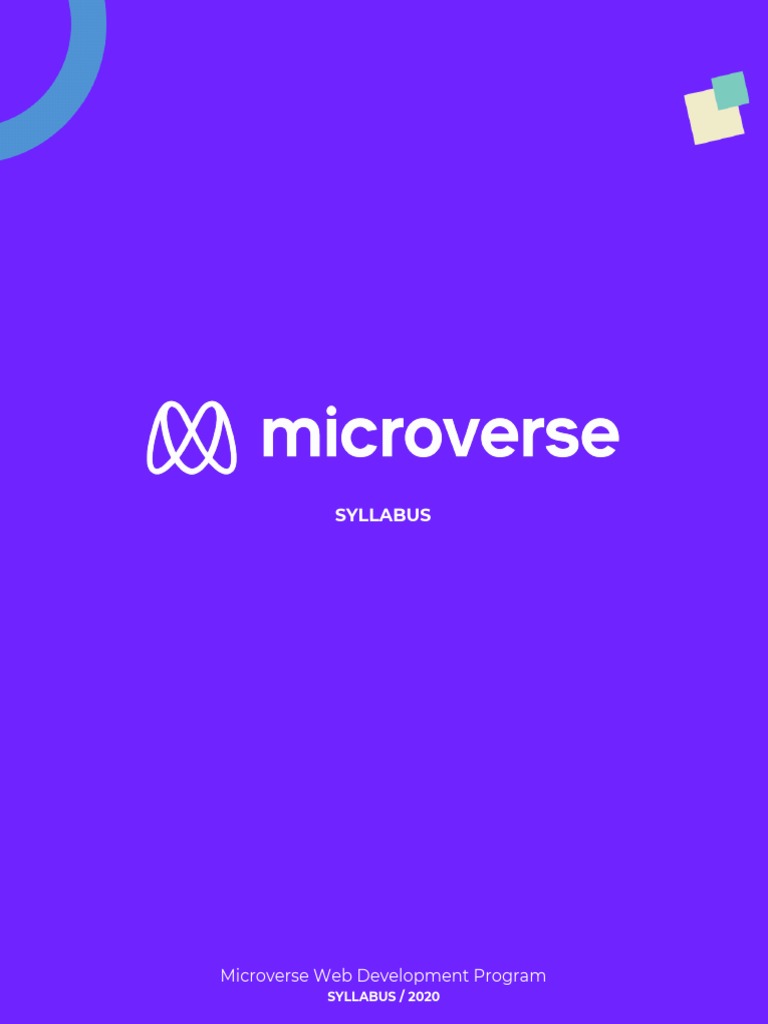 Syllabus: Microverse Web Development Program | PDF