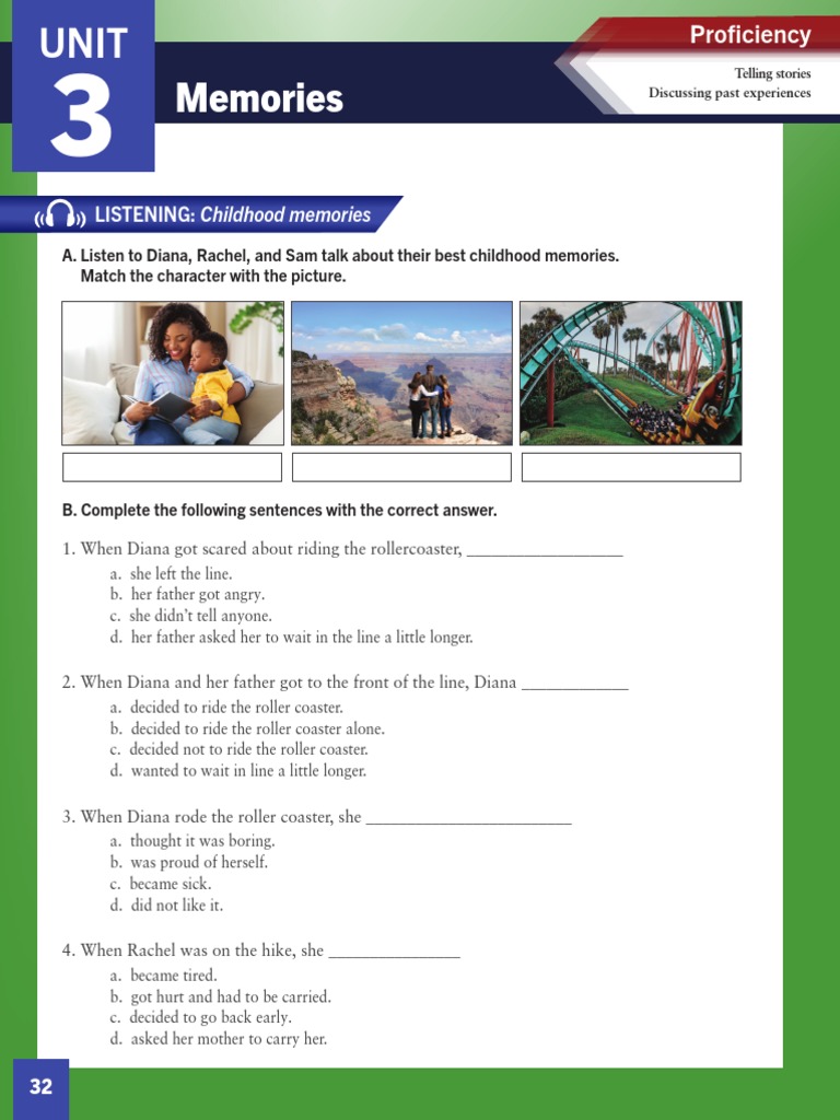 LISTENING: Childhood Memories | PDF | Happiness | Verb