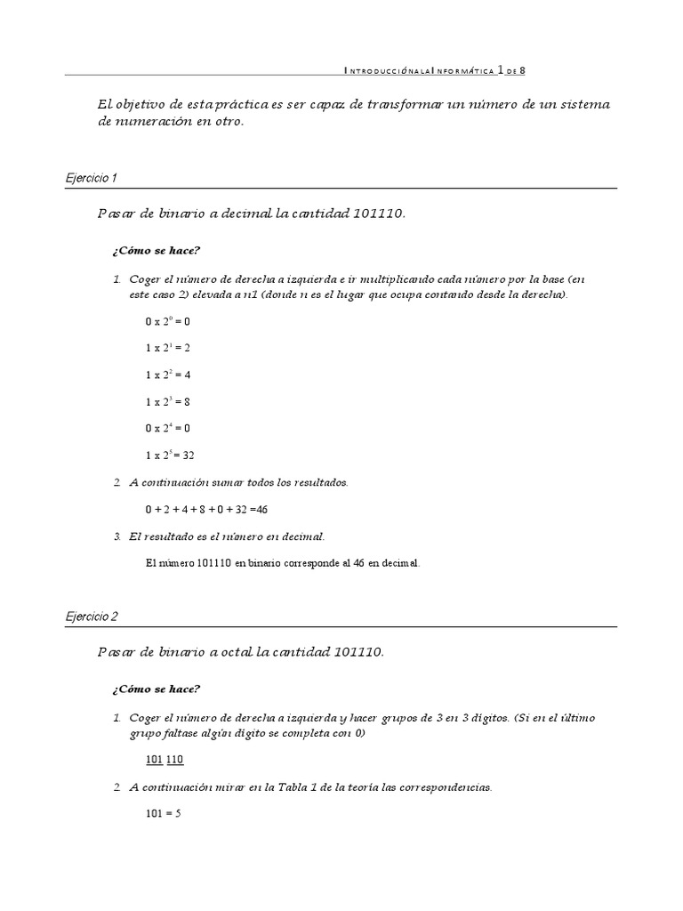Cambios de Base - Ejercicios Resueltos | PDF | Lexicología | Teoría de la computación
