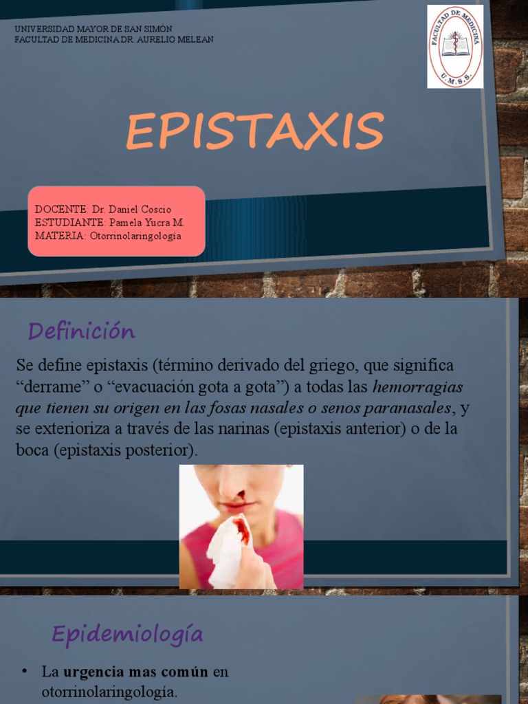 Guía Completa sobre Epistaxis | PDF | Especialidades Medicas | Cabeza y ...