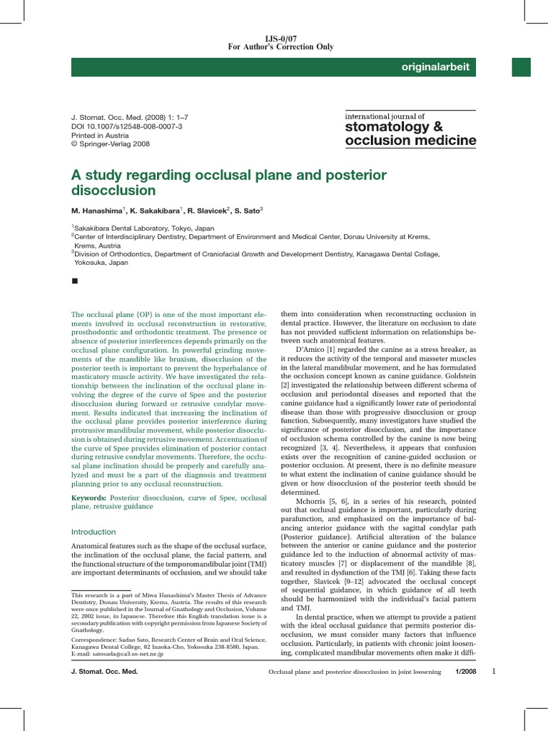 Hanashima Et Al. - 2009 - A Study Regarding Occlusal Plane and ...