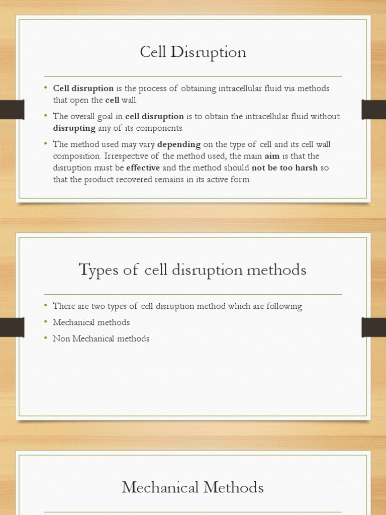 Different Types of Homogenization and Cell Disruption Methods | Download Free PDF | Cell Biology ...