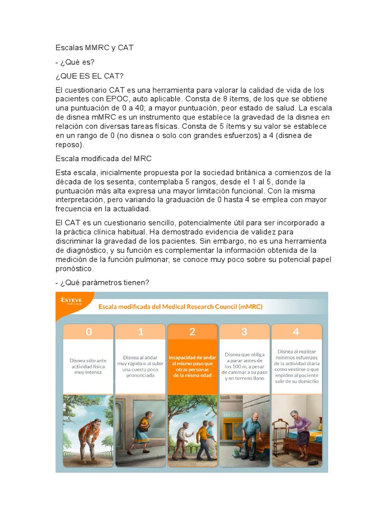 Escalas MMRC y CAT - Odt | PDF | Antibióticos | Cuidado de la salud