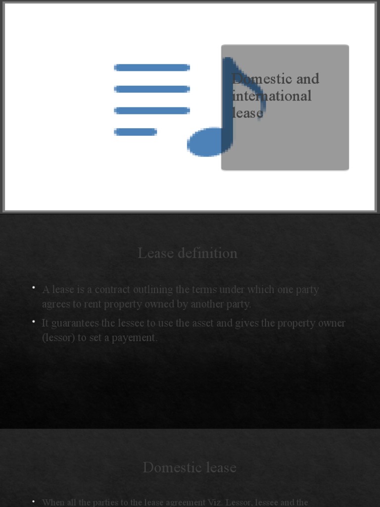 Domestic and International Lease | PDF
