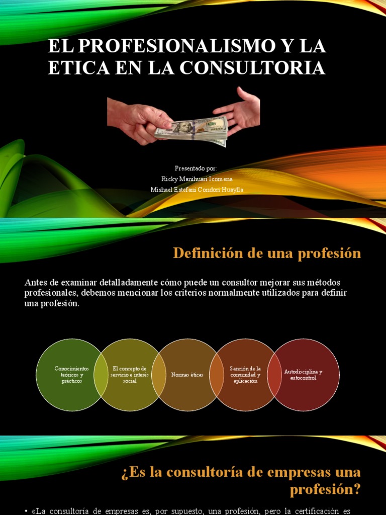 El Profesionalismo y La Etica en La Consultoria | PDF