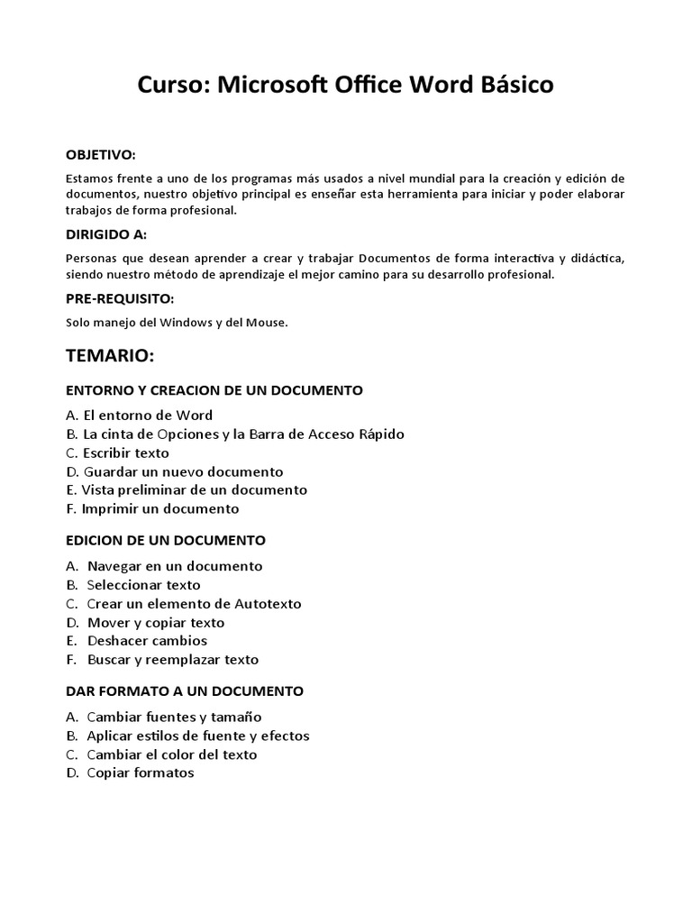 Manual Word Basico | PDF | Microsoft Word | Microsoft Office