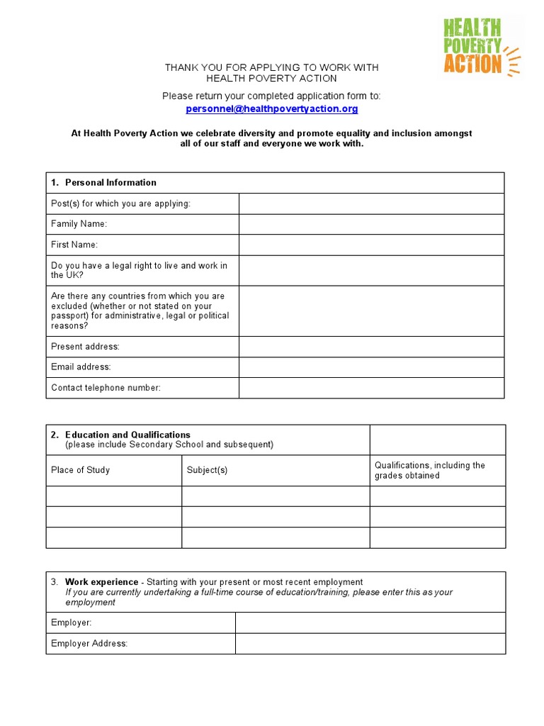 HPA Application Form | PDF | Employment | Competence (Human Resources)