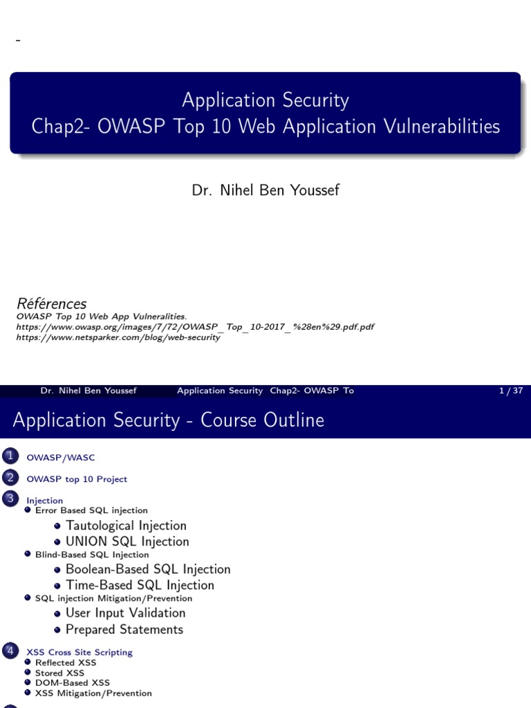 Application Security Chap2-OWASP Top 10 Web Application Vulnerabilities | PDF | Http Cookie ...