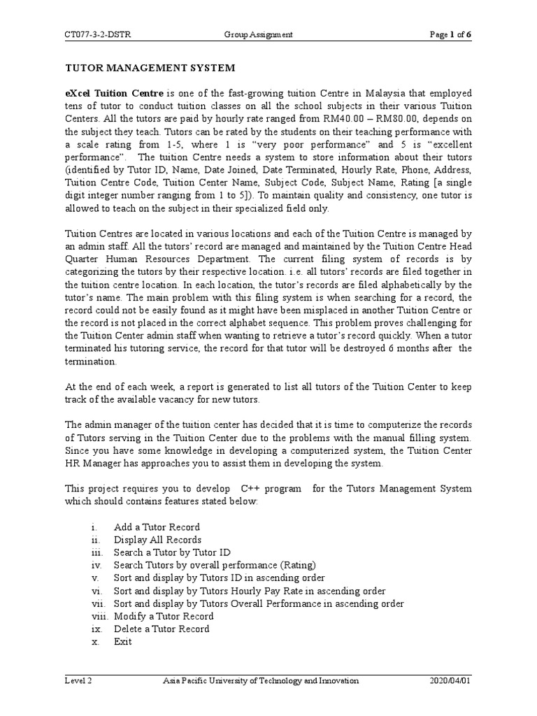 Ct077 3 2 Dstr Groupassignment V1 Pdf Computer Program Programming 