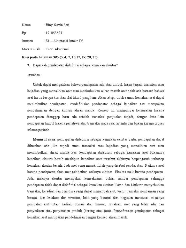 TA Kuis Akhir Pertemuan Riny Novia Sari | PDF