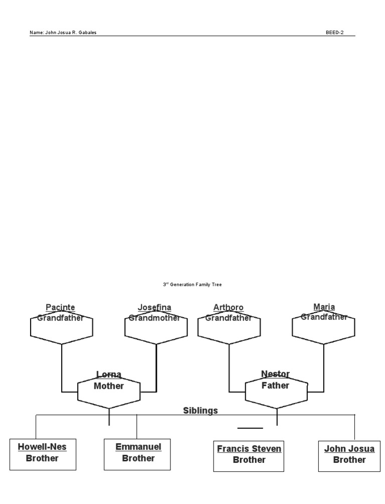 3rd Generation Family Tree Gabales | PDF