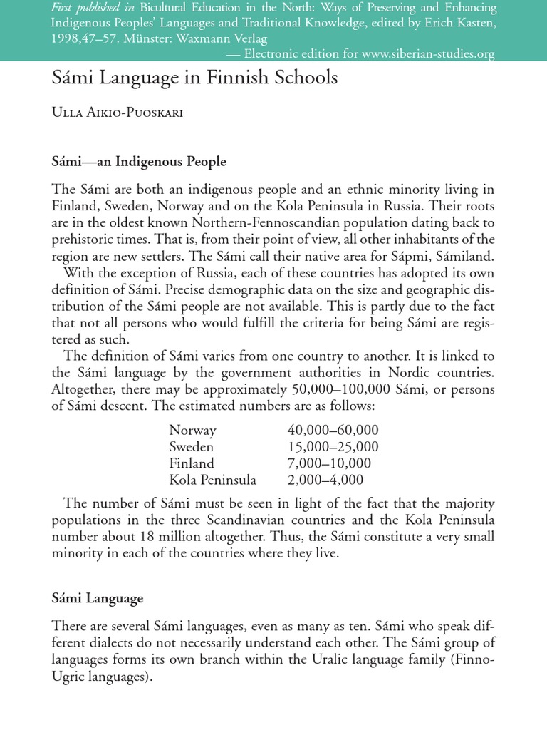 Sami Language | PDF | Semiotics | Languages