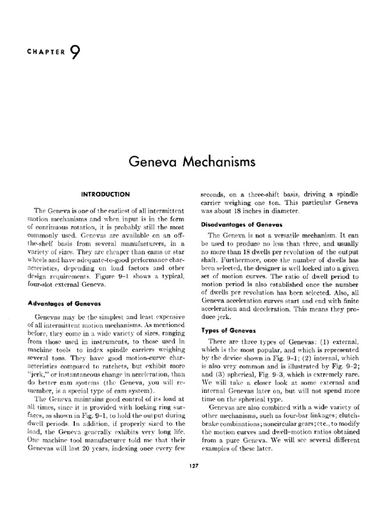 Geneva Mechanism