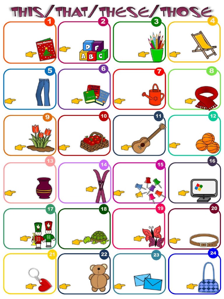 Demonstratives This That These Those Fun Activities Games Grammar ...