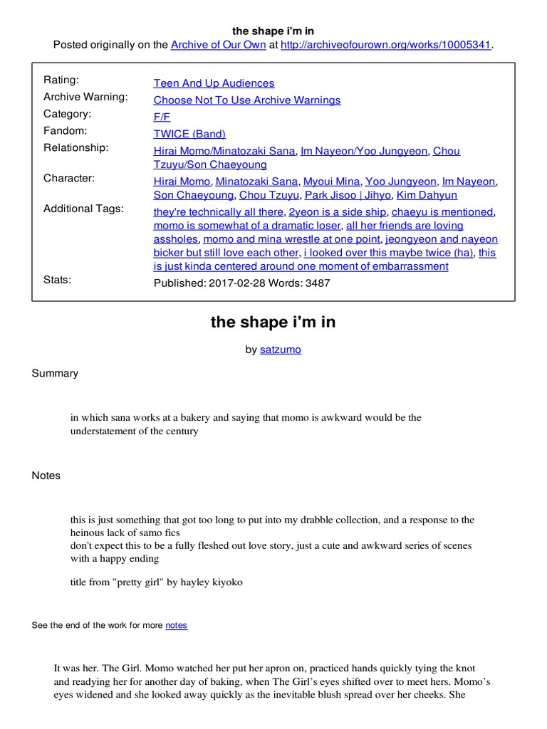 The Shape Im in | PDF