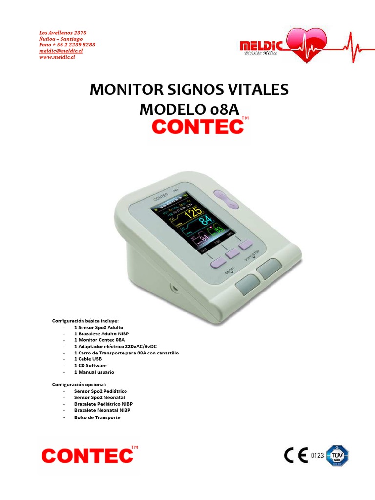 Tensiometro o Monitor Contec 8a Catalogo | PDF | Presión sanguínea ...