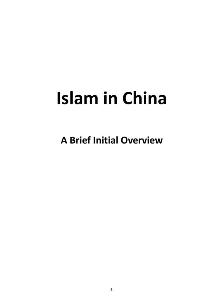 Islam in China | PDF | Qinghai | East Asia