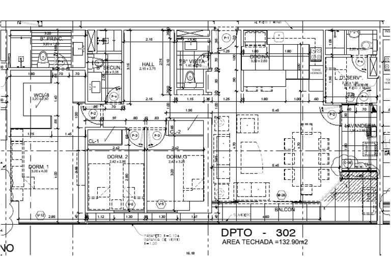 Dpto - 302 Actualizó Plano: Inst. Elect | PDF