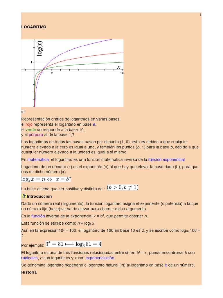 11 Logaritmo | PDF | Logaritmo | Números