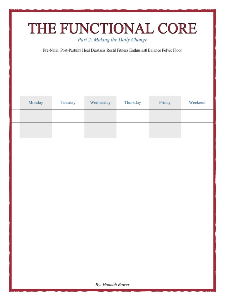 The Functional Core Making The Daily Change (33 Pages) PDF | PDF ...