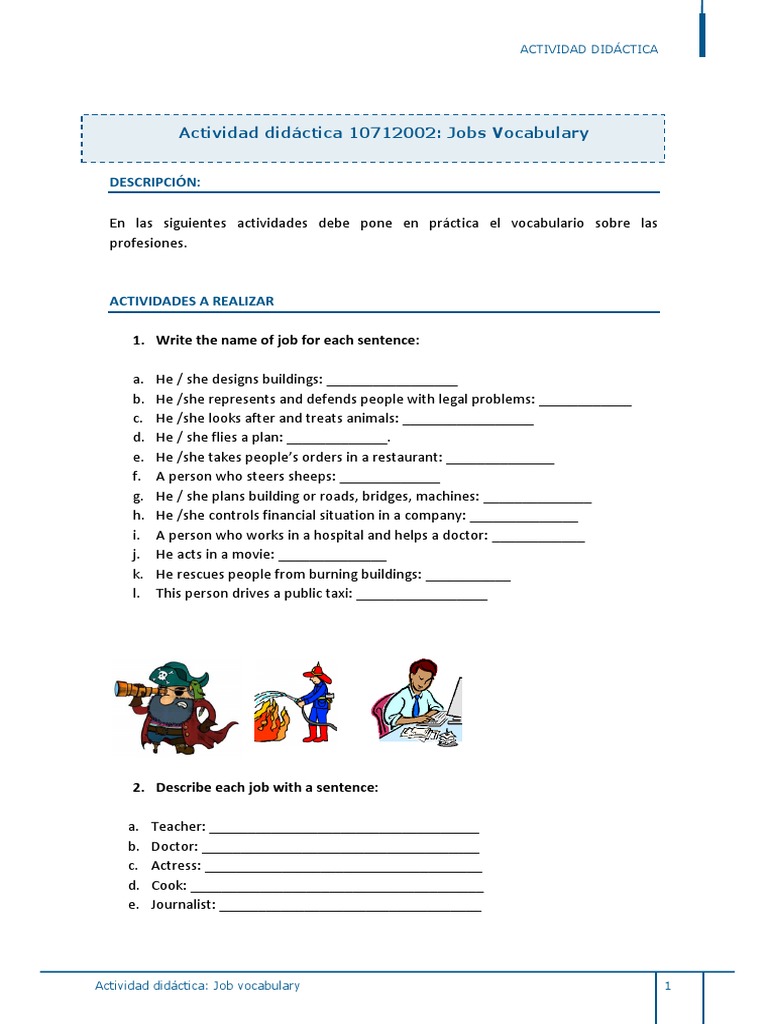 ACD - 10712002 - Jobs Vocabulary | PDF