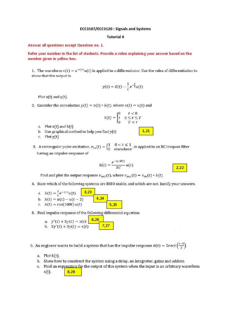 Tutorial 4 | PDF