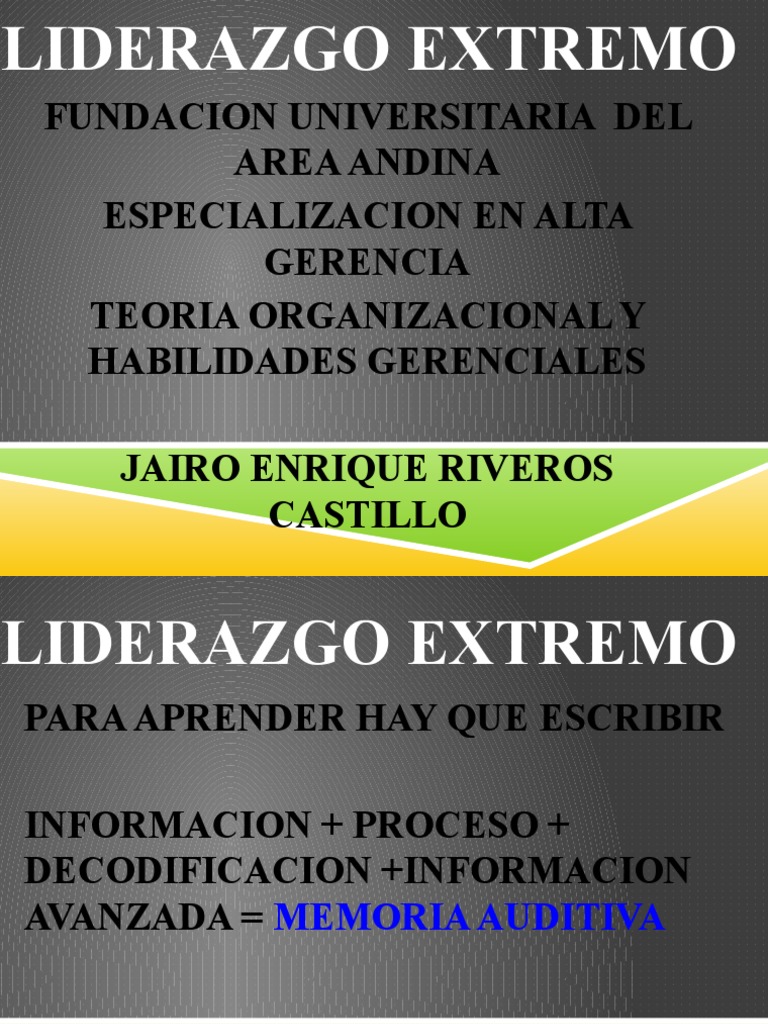 Liderazgo Extremo | Descargar gratis PDF | Liderazgo | Conceptos psicologicos
