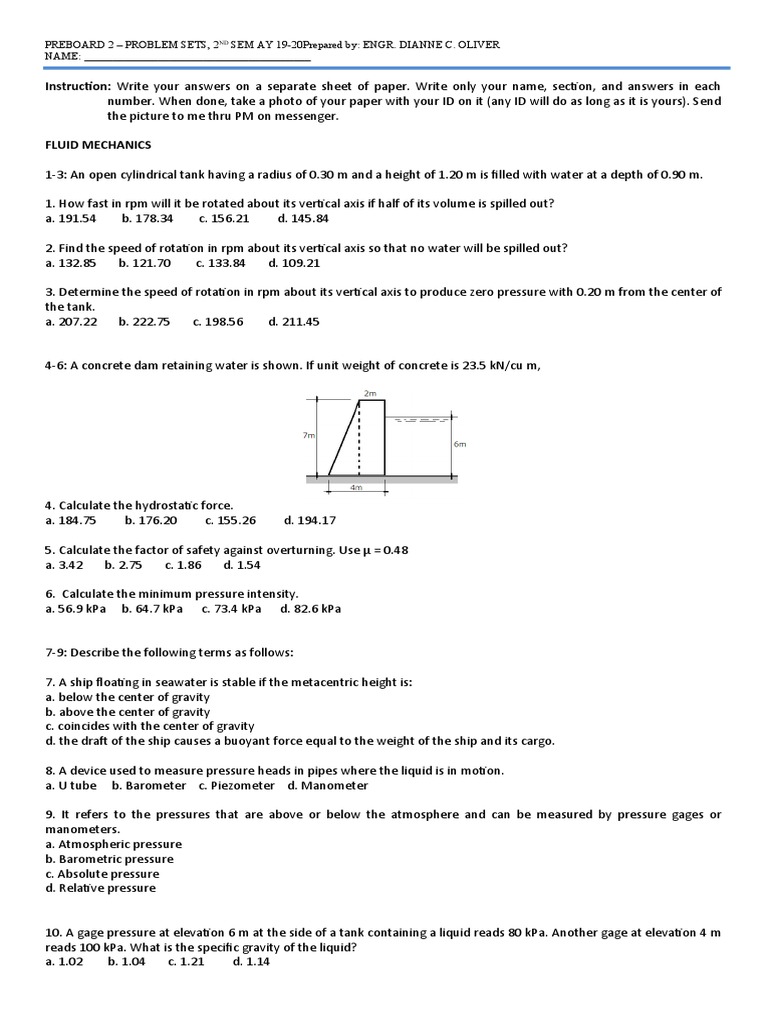 Instruction: Write Your Answers On A Separate Sheet of Paper. Write ...