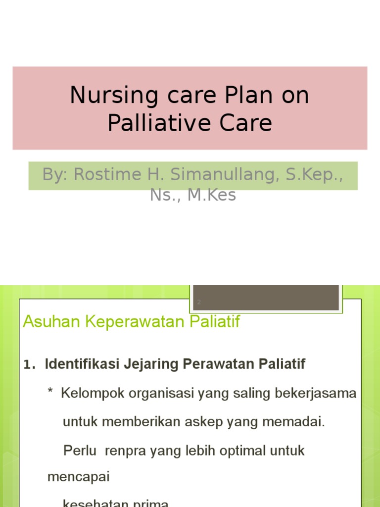 Nursing Care Plan On Palliative Care | PDF
