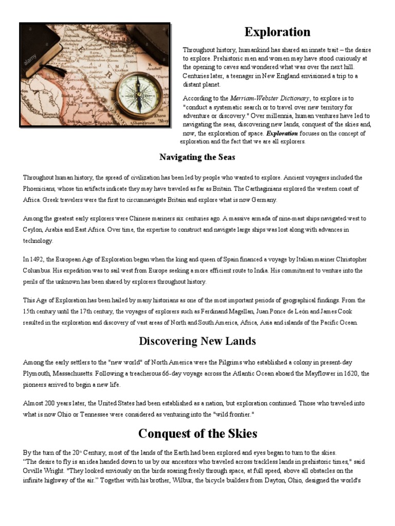 Exploration: Discovering New Lands | PDF | Exploration | Phoenicia