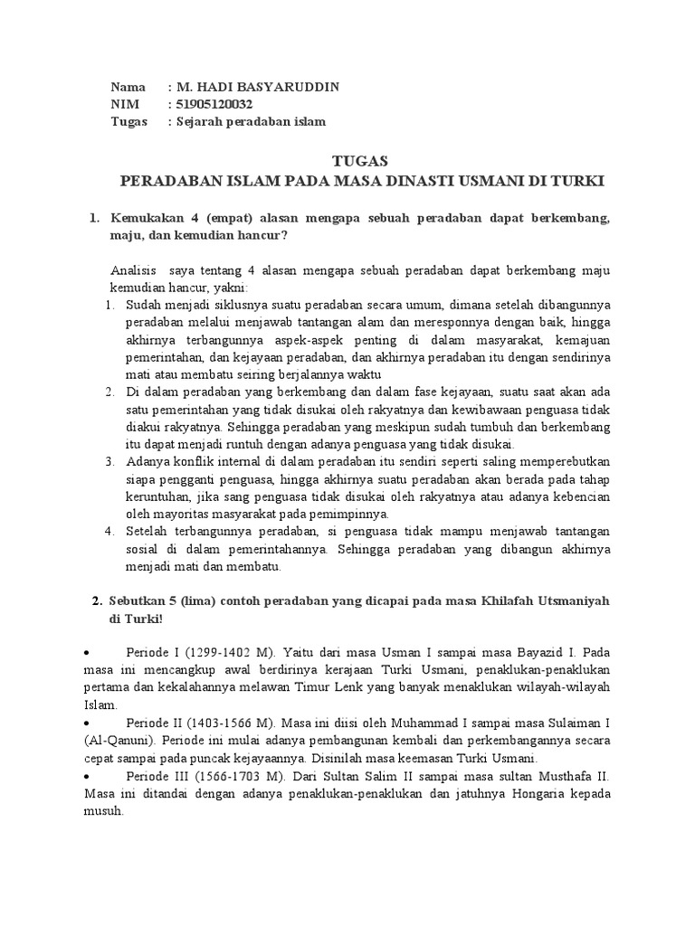 Alasan Perkembangan dan Keruntuhan Peradaban | PDF