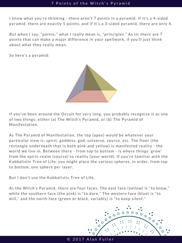 7 Points of The Witch's Pyramid | PDF | Witchcraft | Philosophical Theories