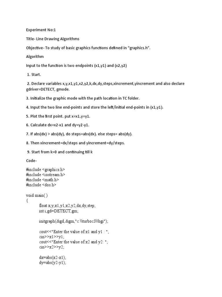 CG Lab | PDF | Graphics | Computer Graphics