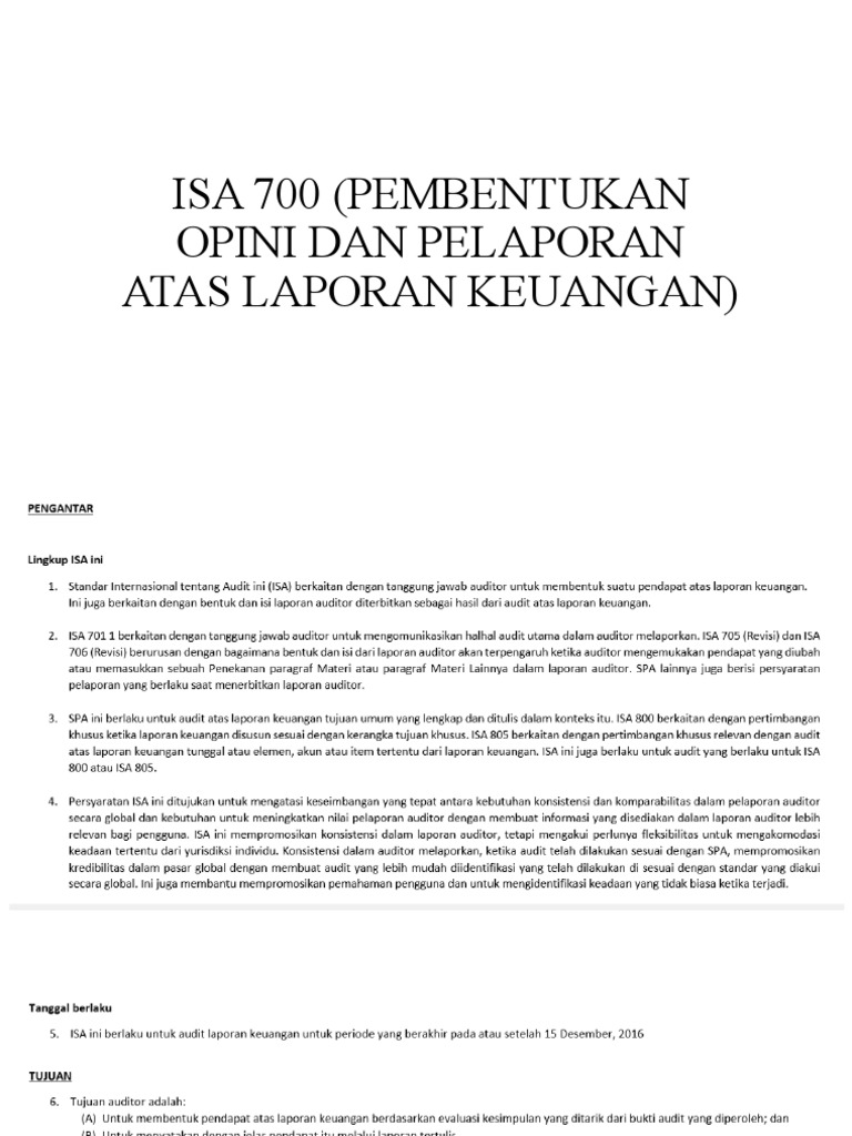 Isa 700 | PDF
