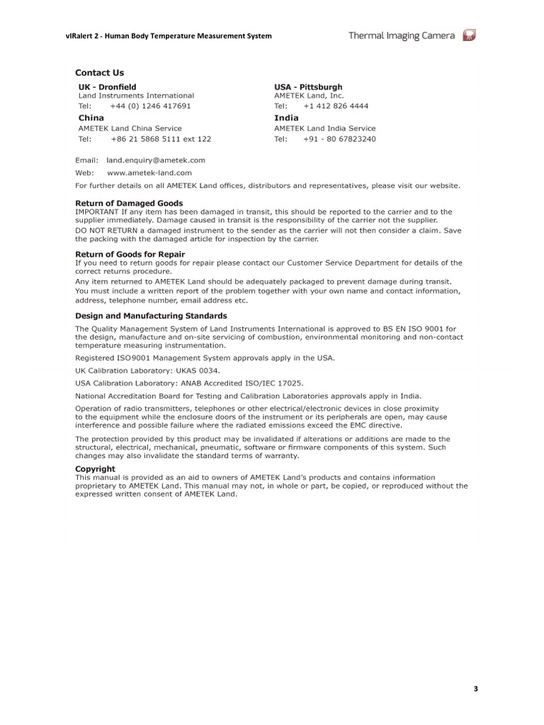 Viralert 2 - Human Body Temperature Measurement System | PDF