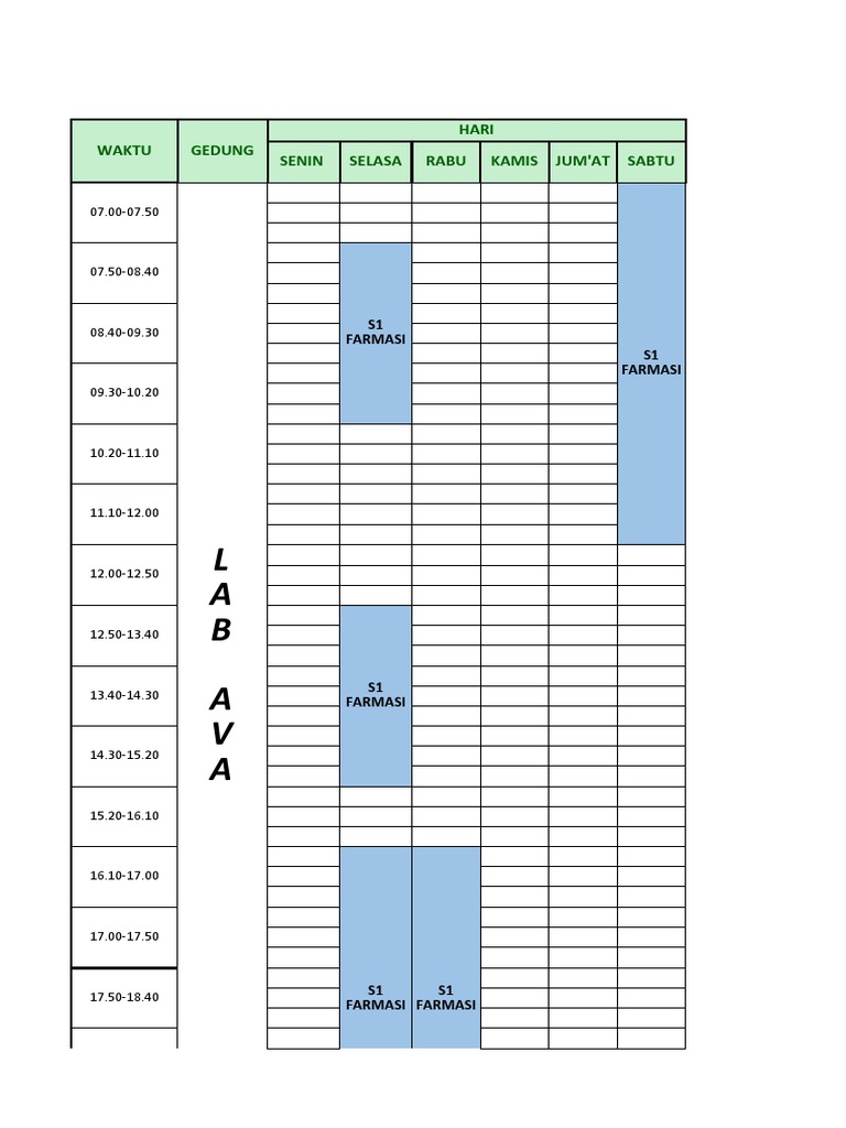 Ruang Kelas Farmasi | PDF