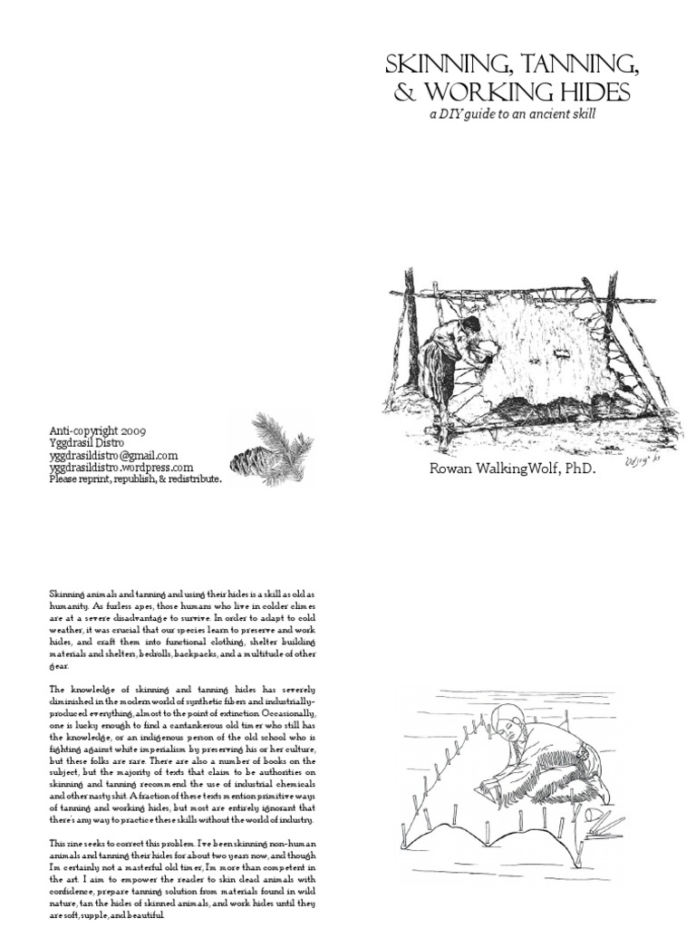 Skinning Tanning Working Hides Print mk2 PDF | PDF | Acorn | Nature