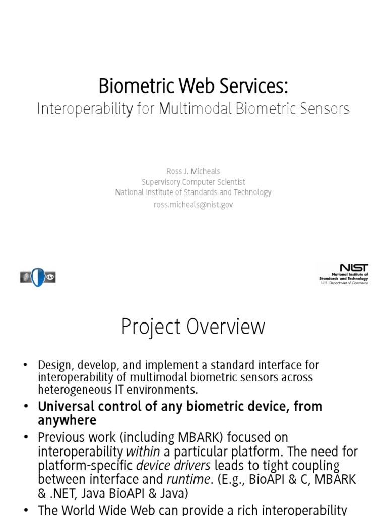 Micheals Biometric Web Services Interoperability For Multi Modal ... Micheals Biometric Web Services Interoperability For Multi Modal ...