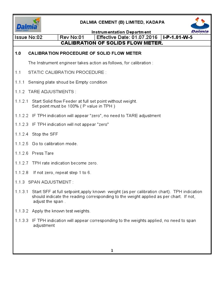 I-P-1.01-W-5 (Solid Flow Meter) | PDF
