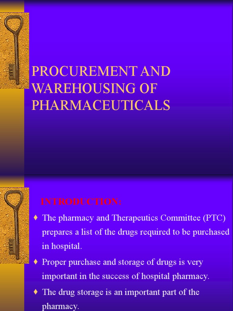 Procurement and Inventory Management | PDF | Pharmacy | Procurement
