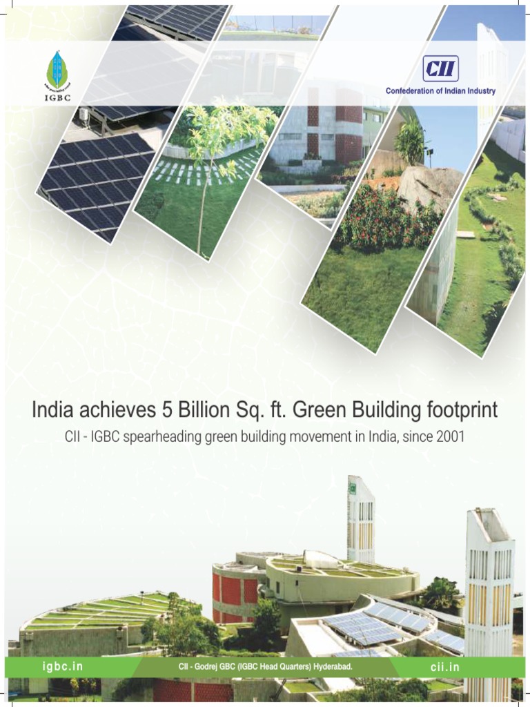 CII IGBC Dossier On 5 Billion SQ - FT of Green Building Footprint PDF ...