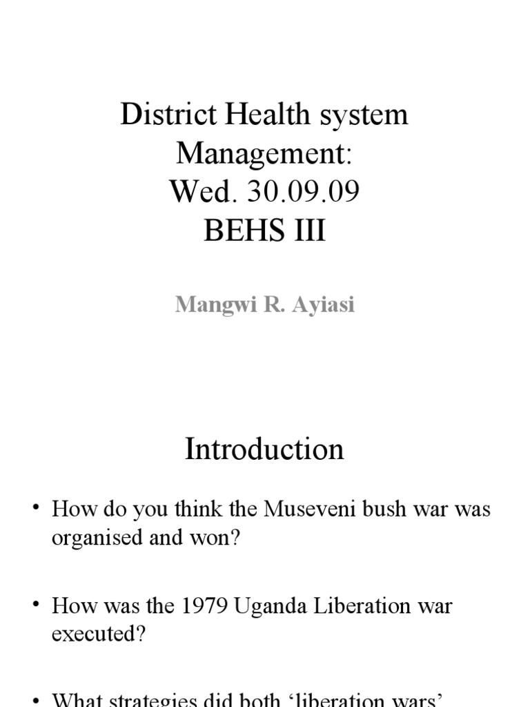 District Health System Overview | PDF | Health System | Health Care