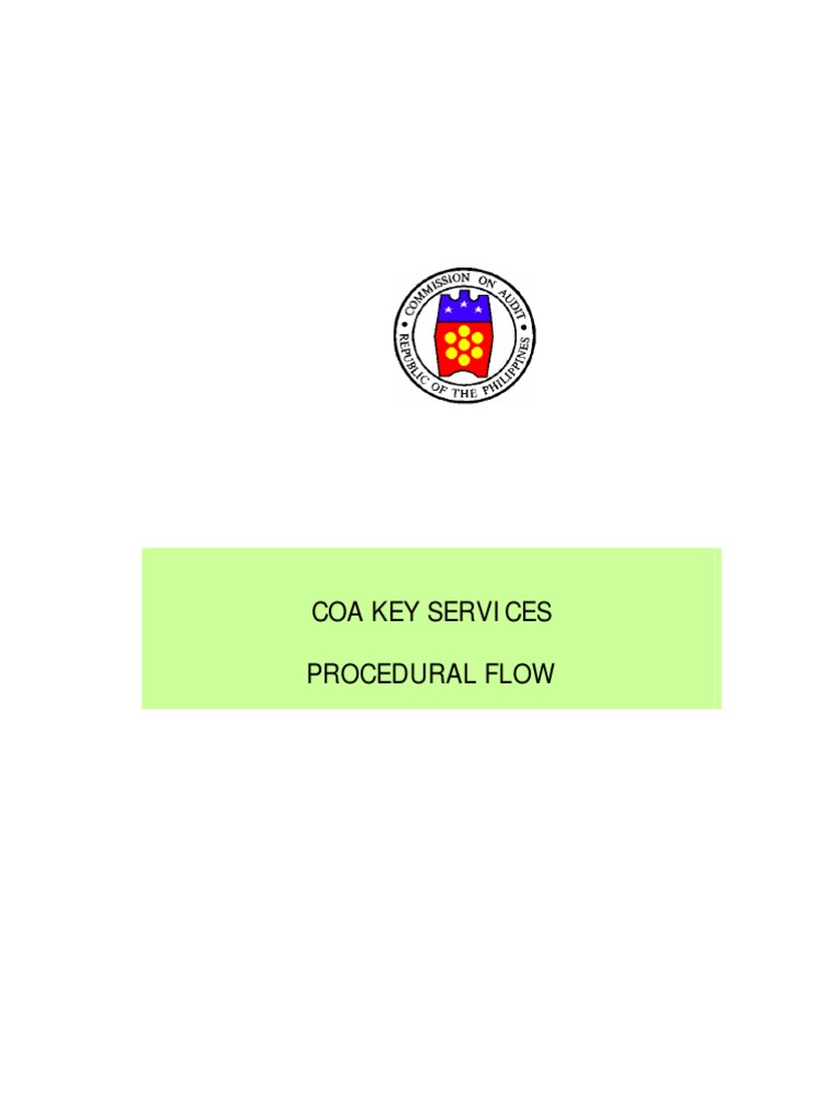 Coa Key Services Procedural Flow | PDF