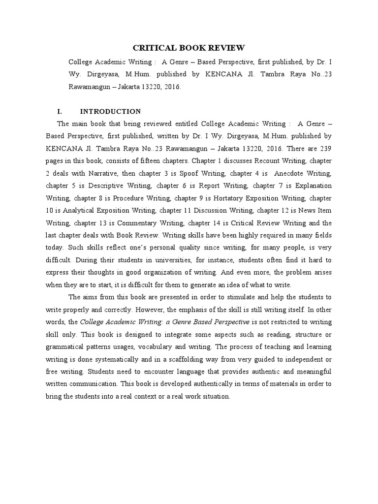 Contoh Critical Book Review | PDF | Books | Theory