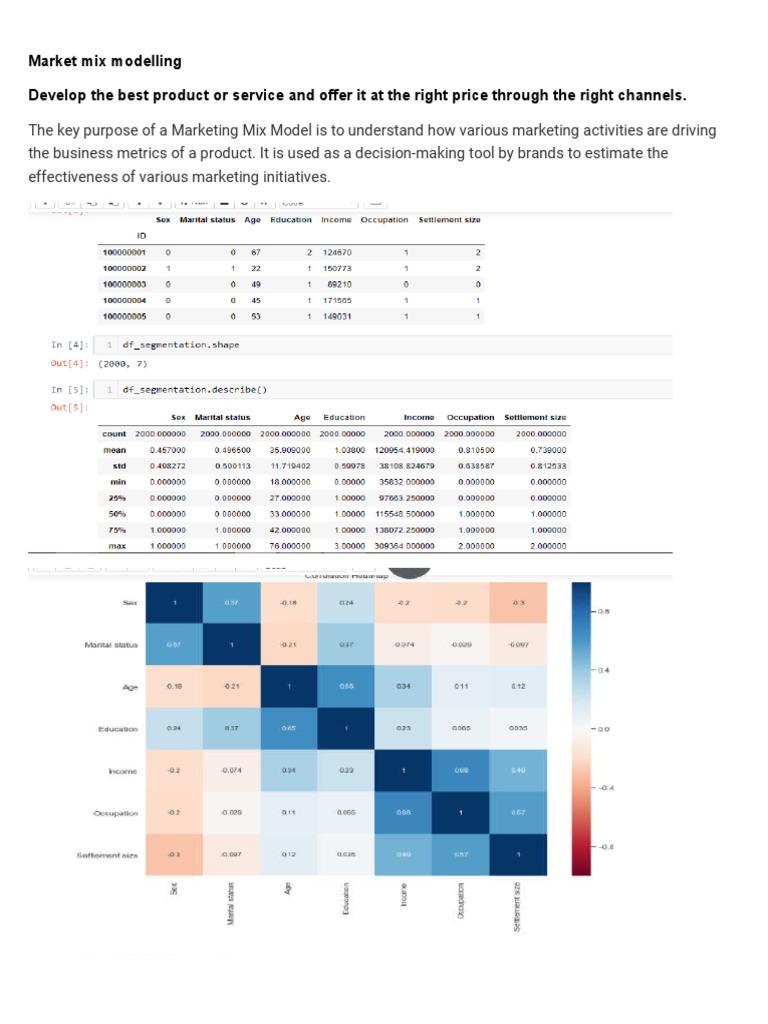 Market Mix Modelling | PDF