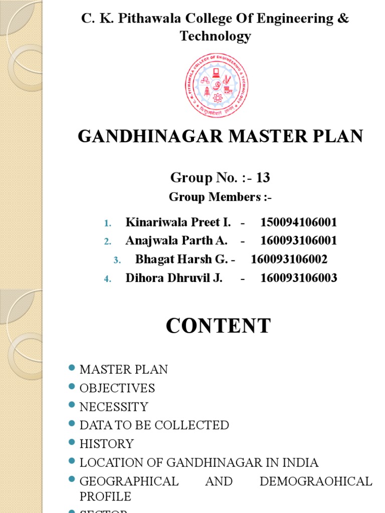 Gandhinagar Master Plan | PDF | Gujarat | Natural Environment