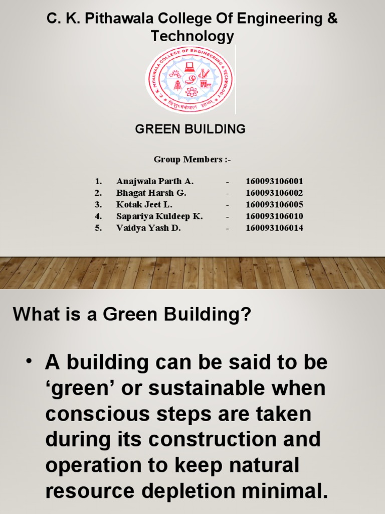 C. K. Pithawala College of Engineering & Technology: Green Building ...