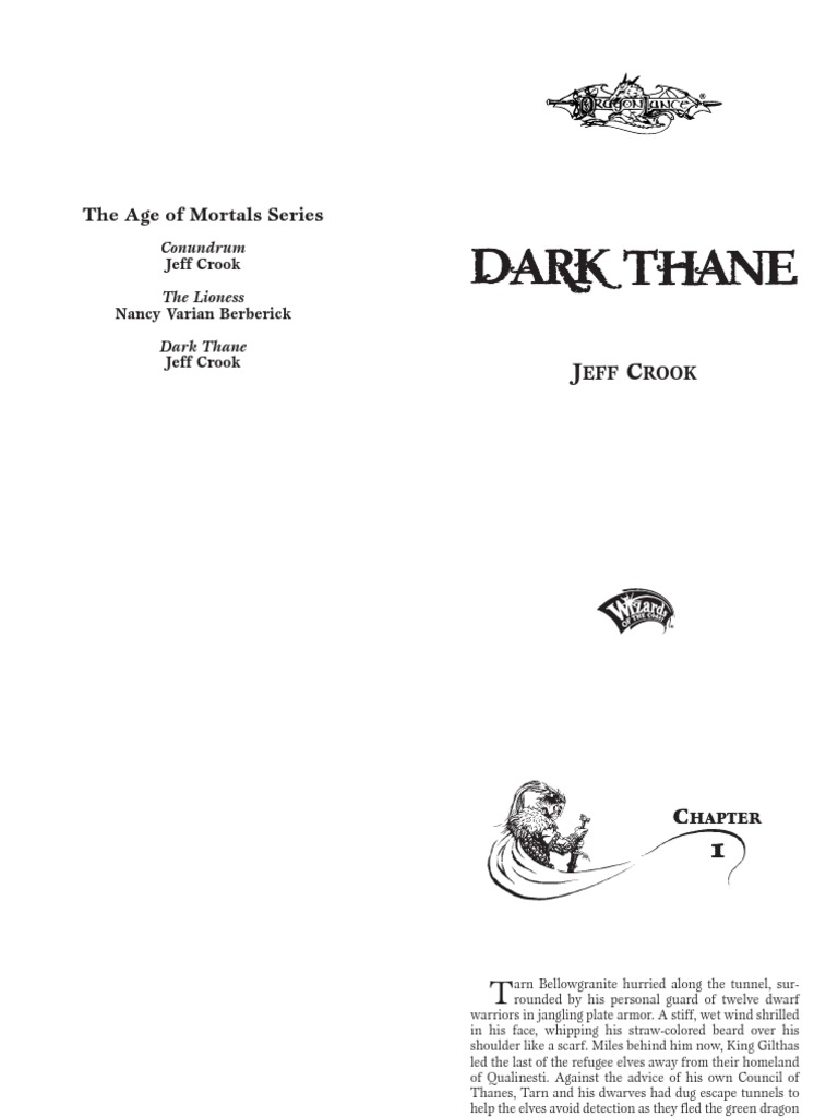 Dark Thane, Jeff Crook - Sample | PDF | Dwarf (Dungeons & Dragons) | Nature