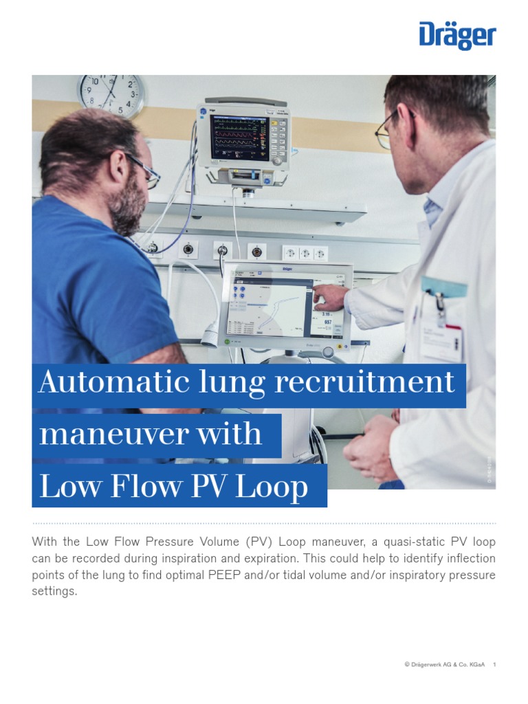 Automatic Lung Recruitment Maneuver With Low Flow PV Loop: © Drägerwerk ...