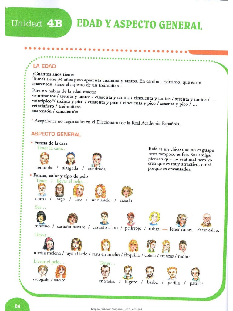 Descripción Física y Psíquica Viva El Vocabulario | PDF